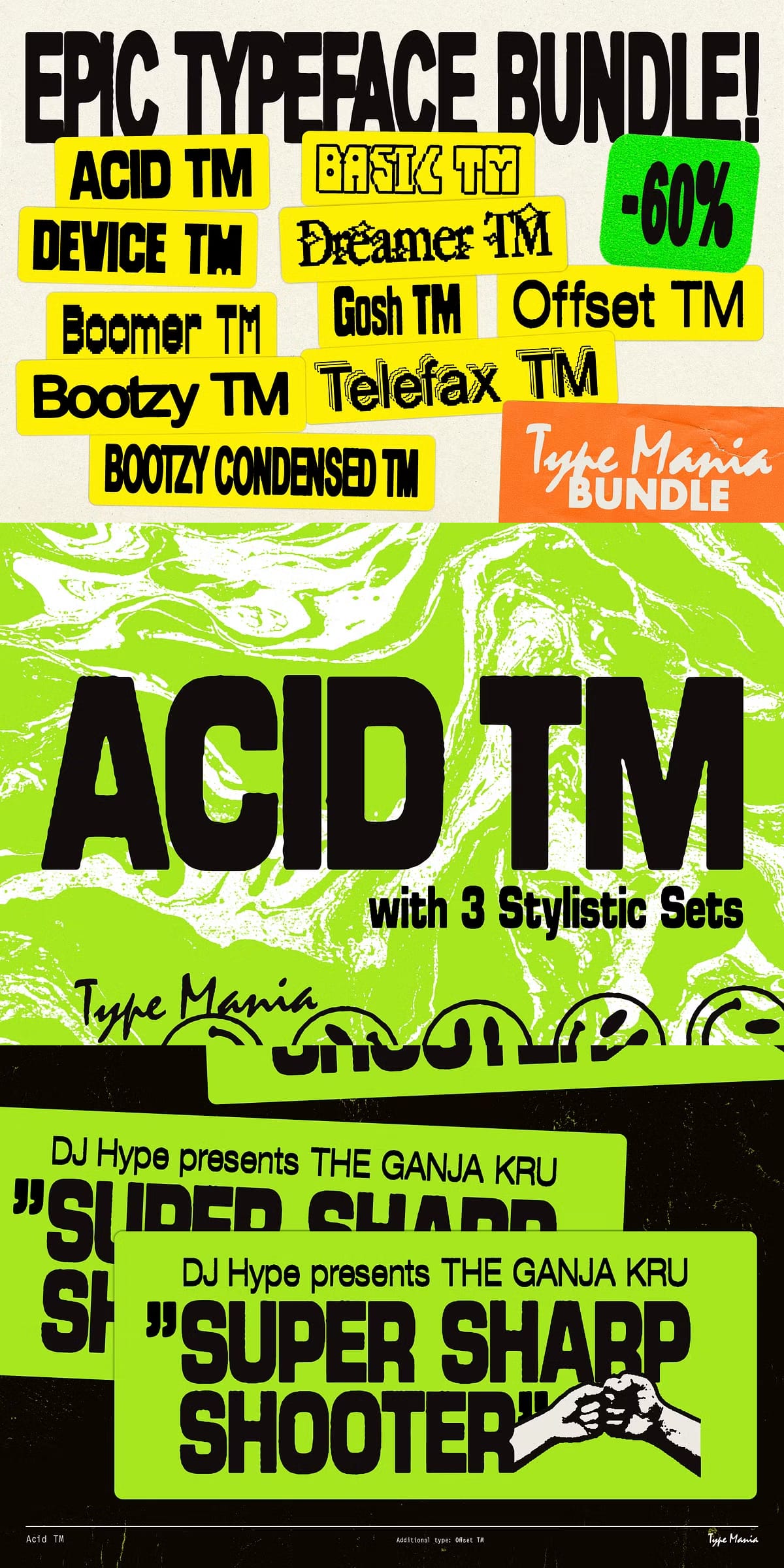 10-in-1 Type Mania Font Bundle! - Typesite