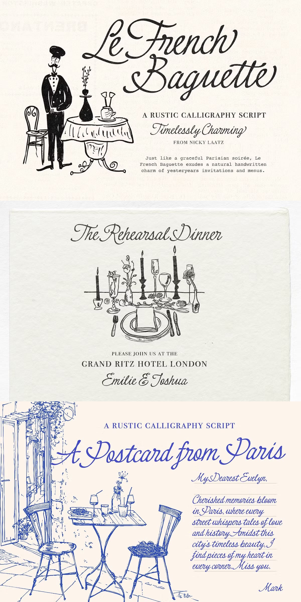 Le French Baguette Script - Typesite