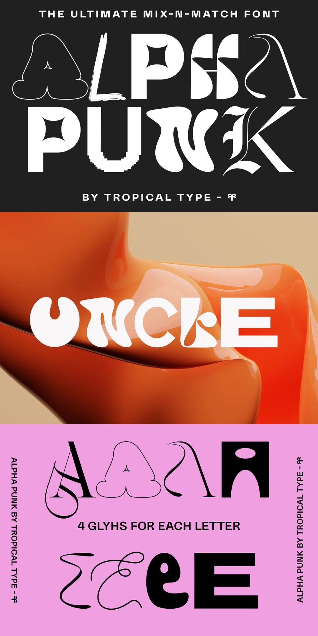 Alpha Punk - Mix and Match Font - Typesite