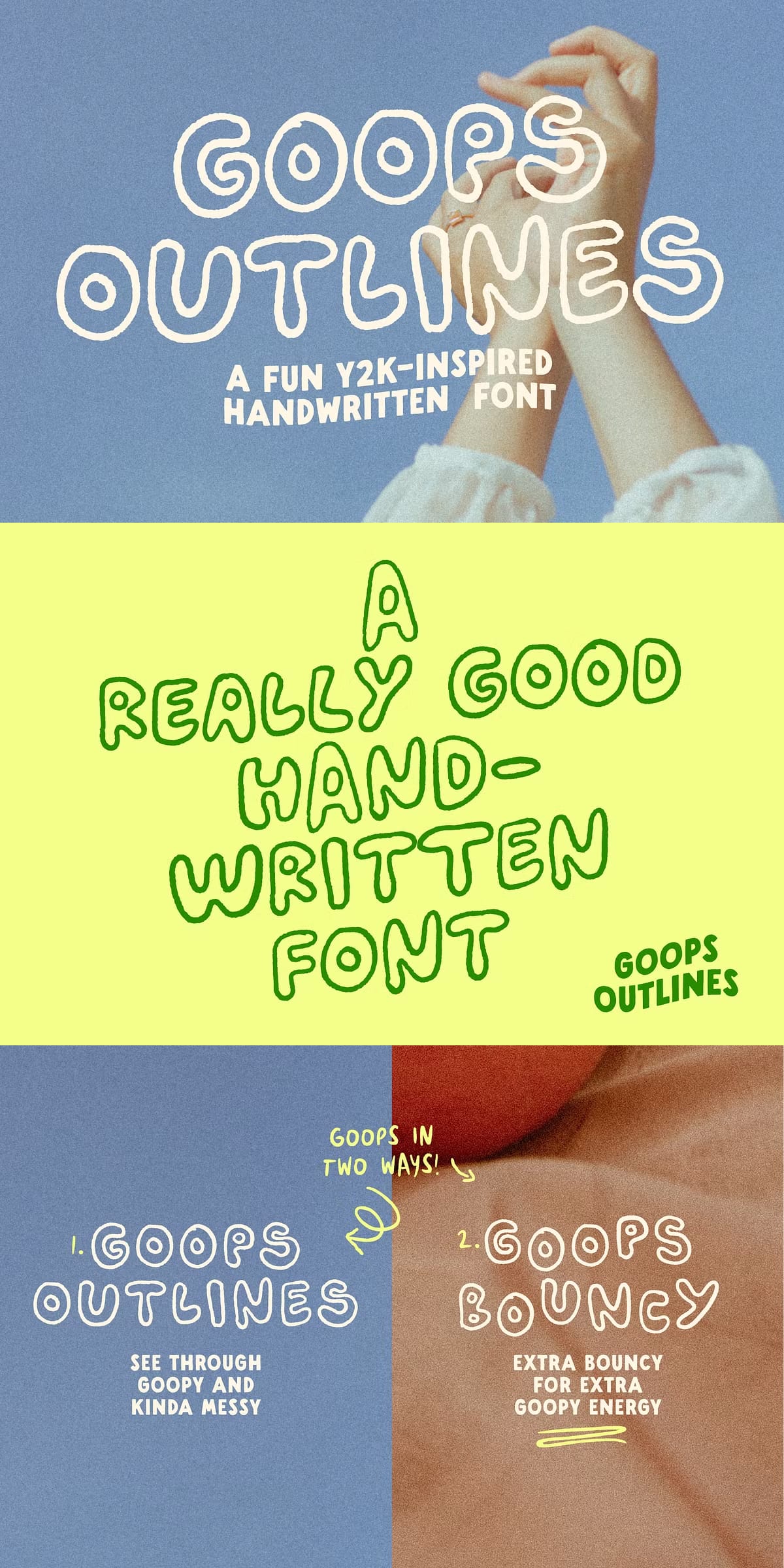 Goops Outlines! Handwritten! Font! - Typesite