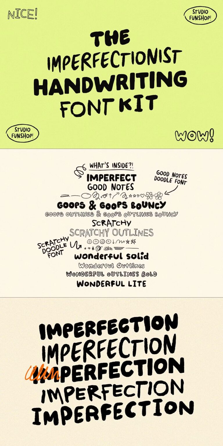 Imperfectionist Handwriting Font Kit - Typesite