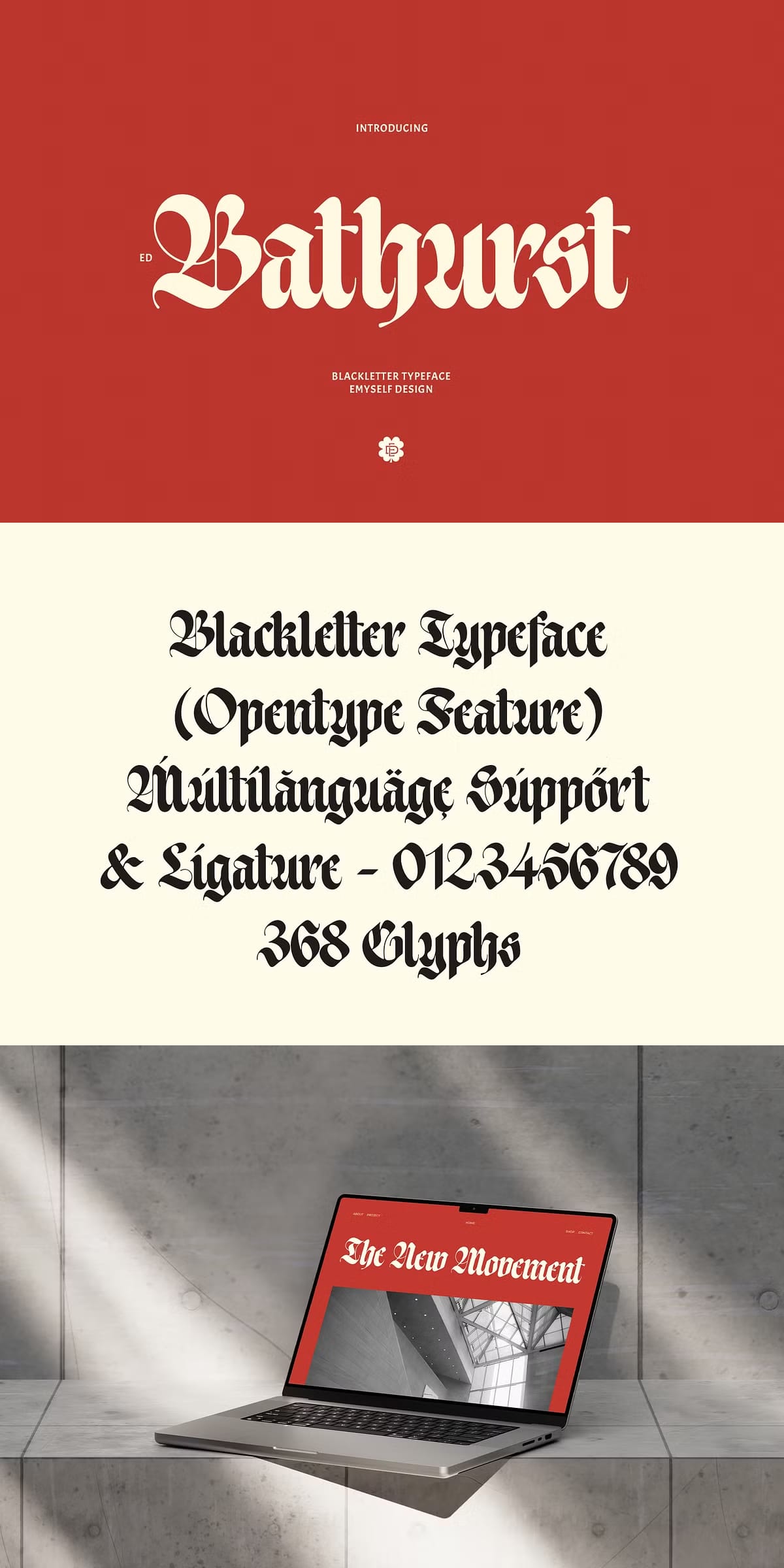 ED Bathurst - Blackletter Typeface - Typesite