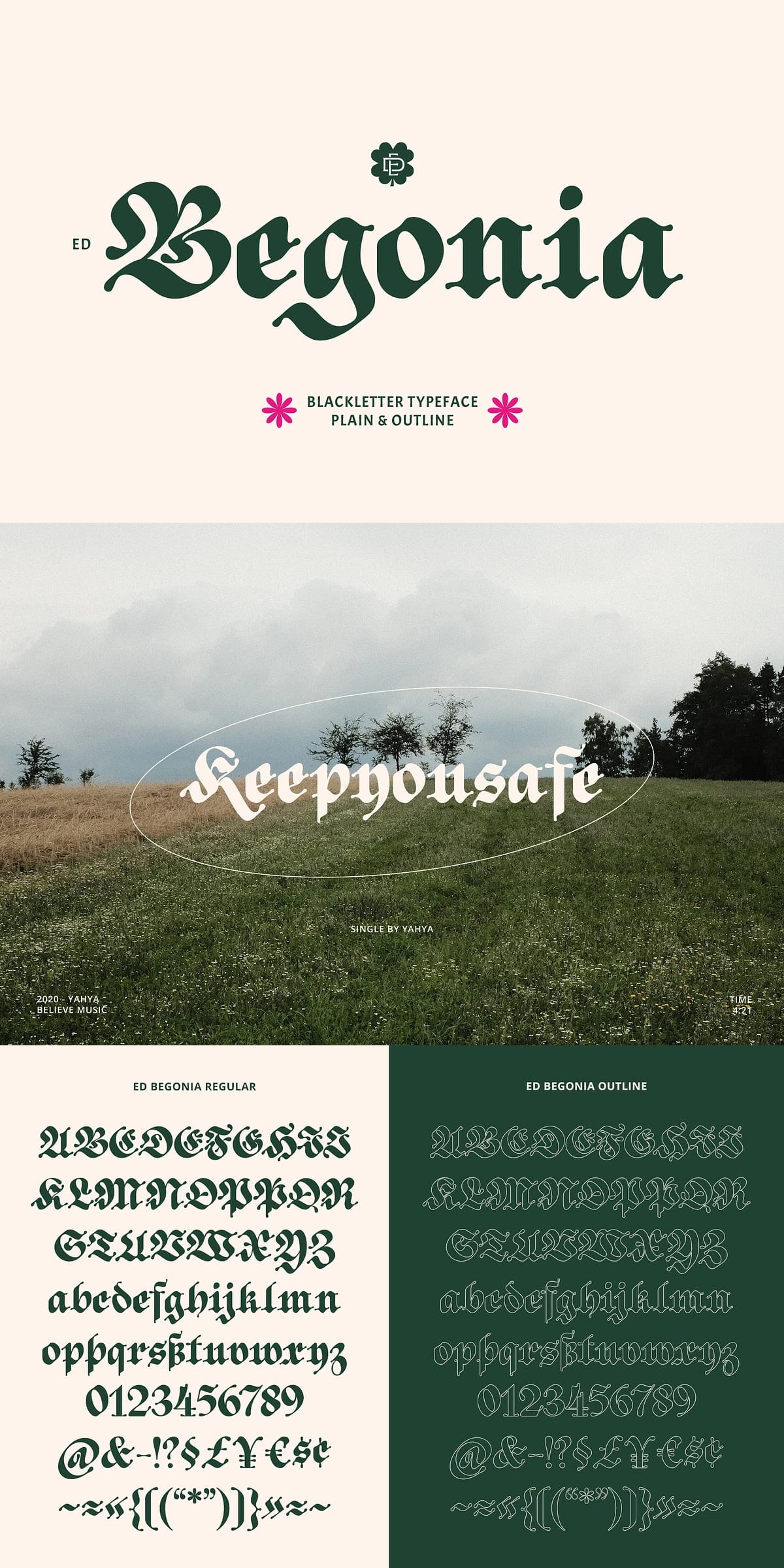 ED Begonia - Blackletter Typeface - Typesite