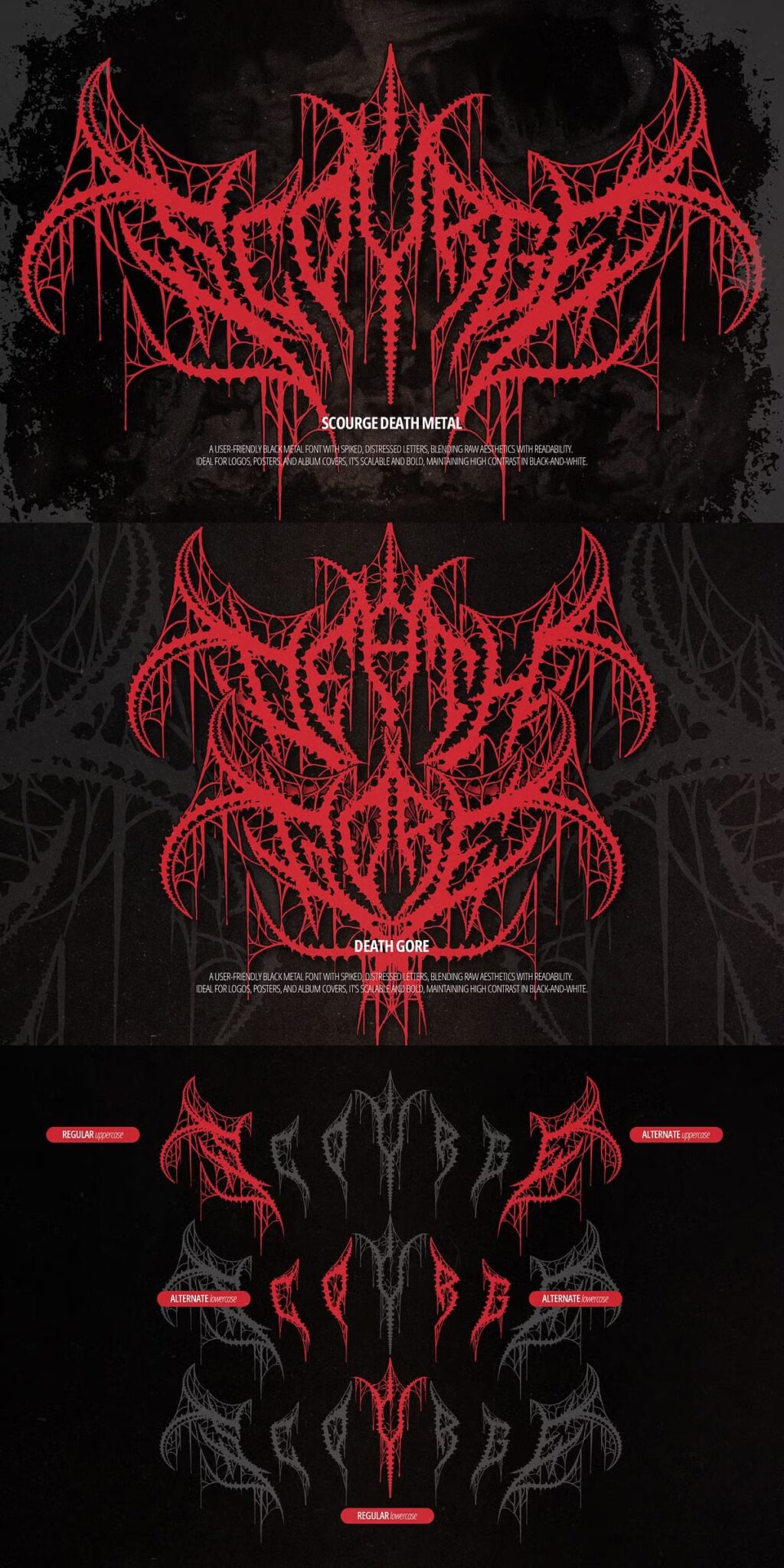 Scourge | Death Metal Font - Typesite
