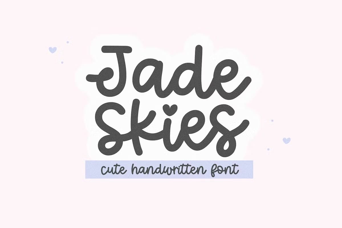 Jade Skies | Cute Script Font - Typesite